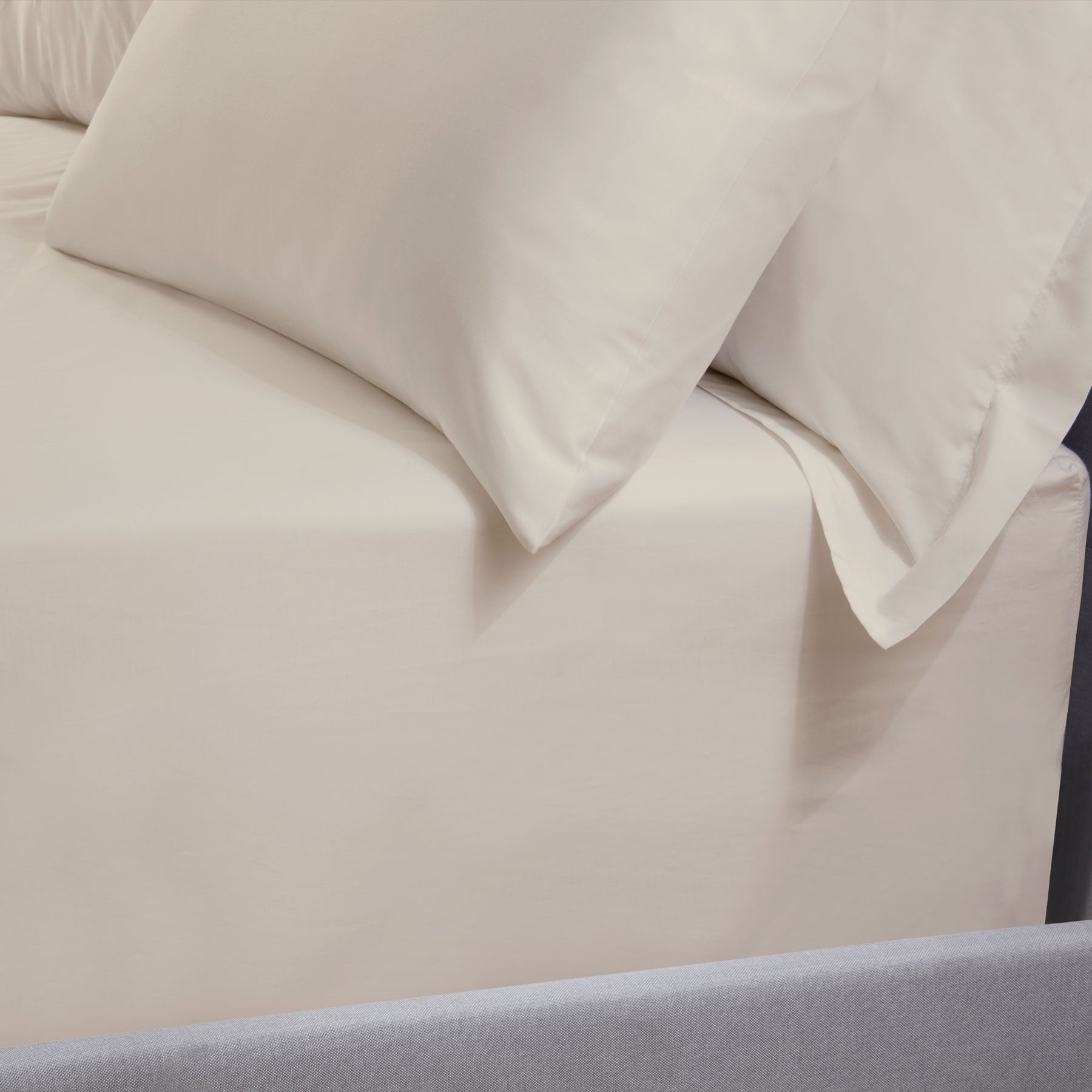 Cream Cotton Fitted Sheet - 250 / 500 Thread Count | Laud Sleep